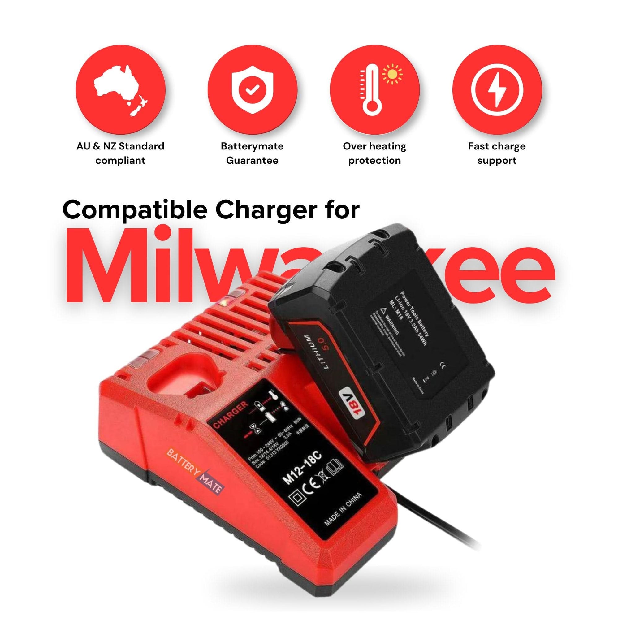 Milwaukee Battery Chargers and Adapters - Battery Mate