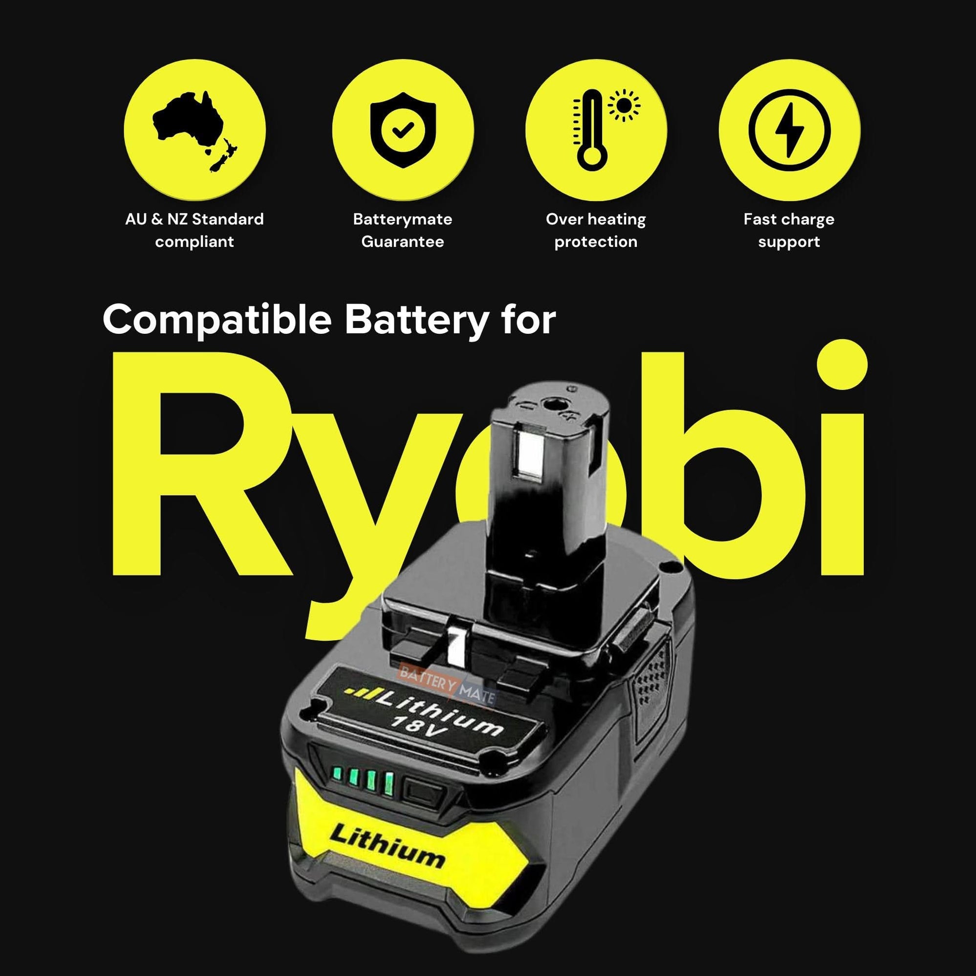 Ryobi Batteries - 18V & 36V Power Solutions | Battery Mate