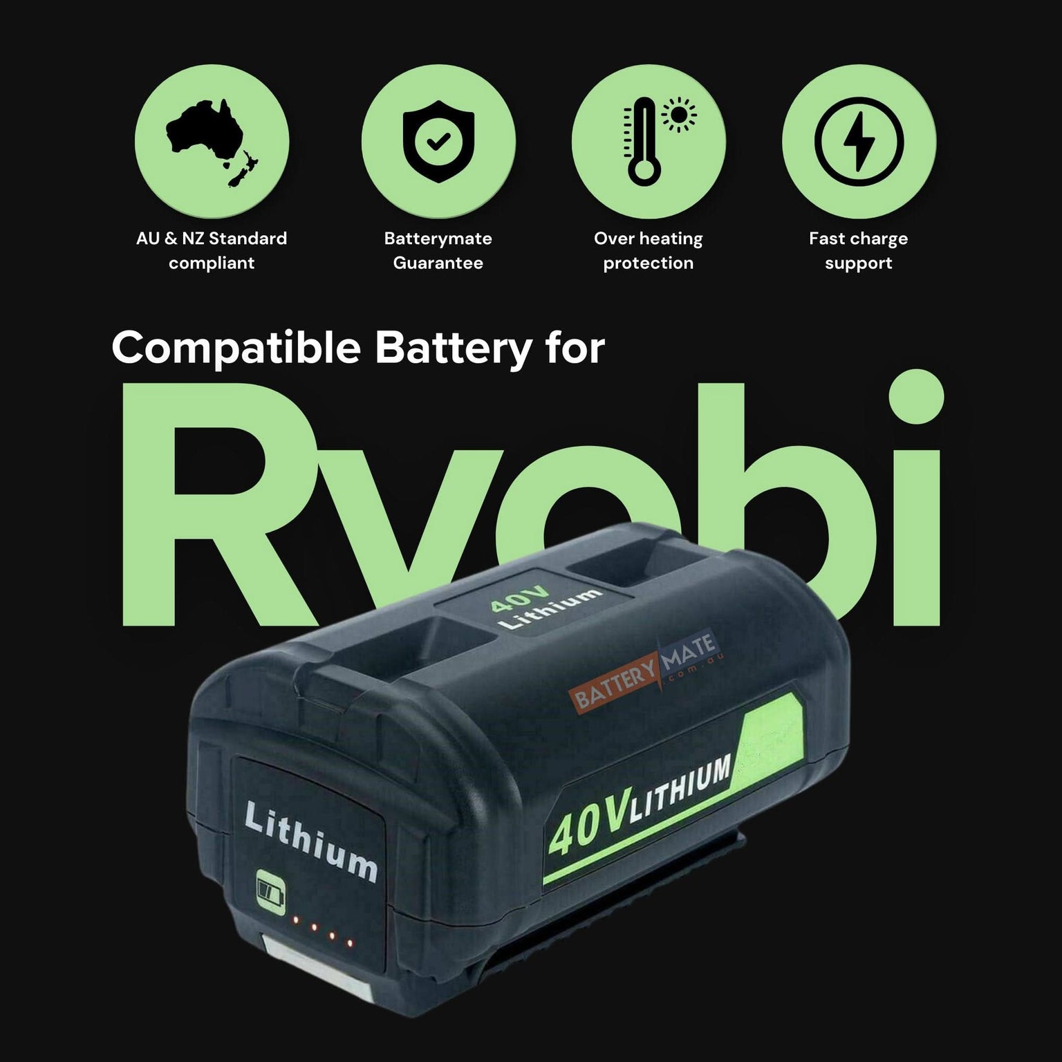 Ryobi Batteries - 18V & 36V Power Solutions | Battery Mate