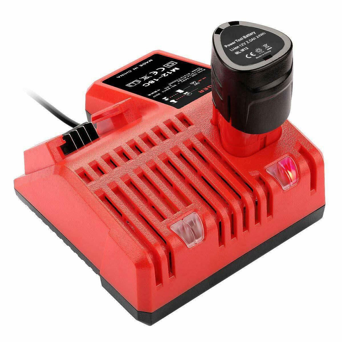 12V-18V Battery Charger for Milwaukee M12-18C Multi Voltage Rapid Dual ...