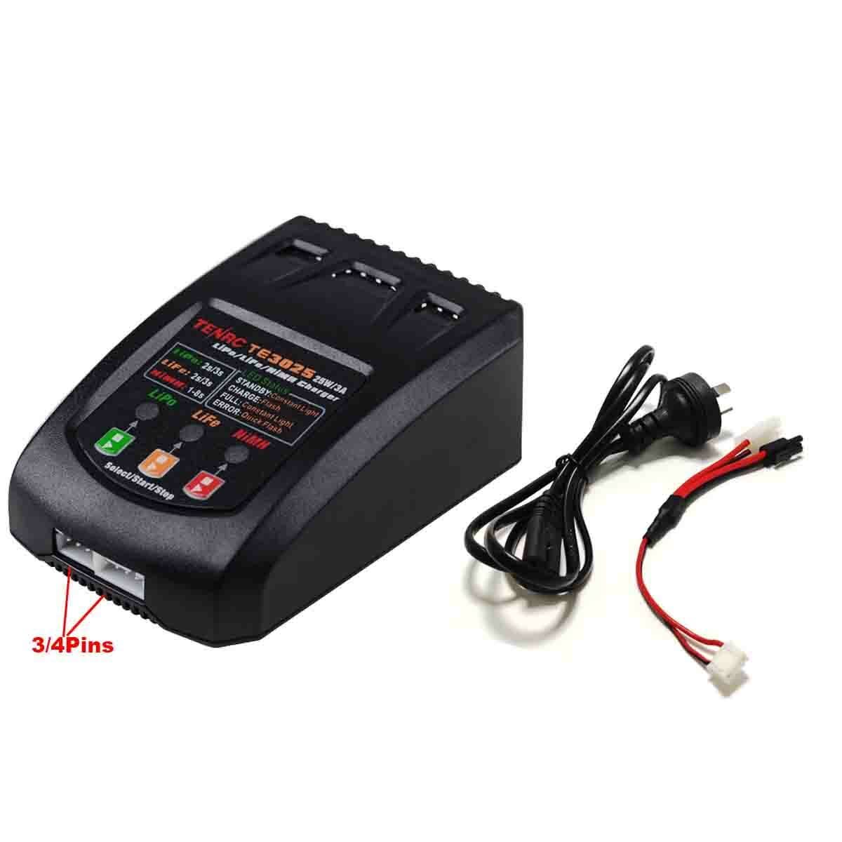 Fast RC Car Battery Charger NiMH LiPO Tamiya + Mini Tamiya Plug 6V 7.2 ...