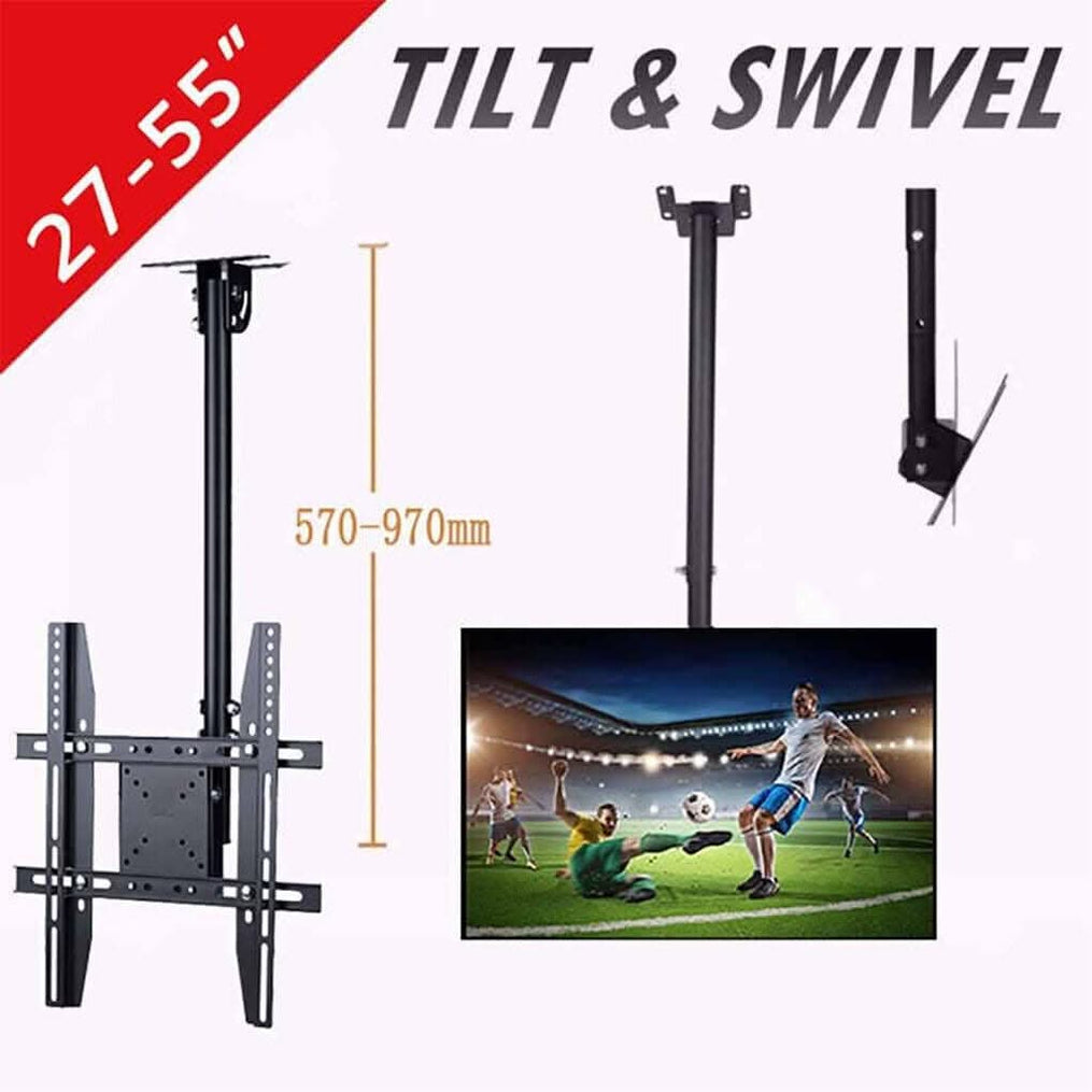 Ceiling Wall Mount TV Bracket 30- 72" with Tilt Feature & 180 Rotate F ...