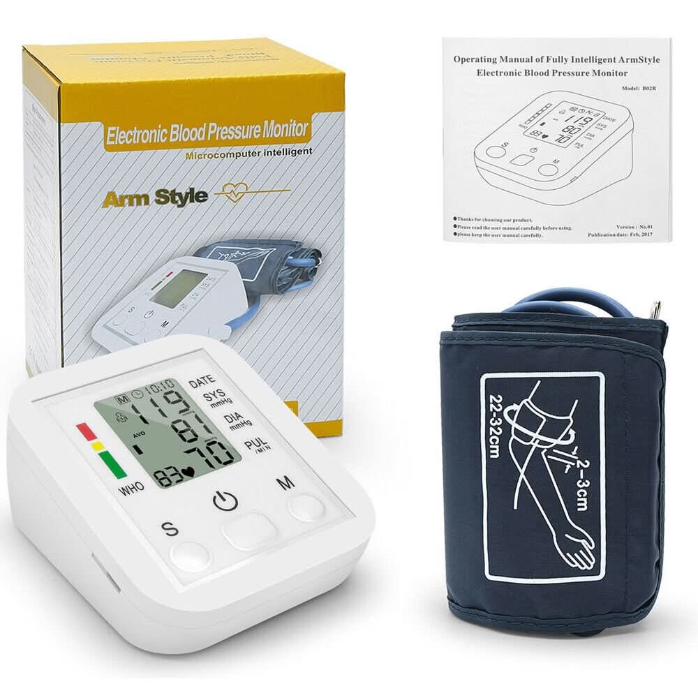 Digital Blood Pressure Monitor Upper Arm Automatic Machine Heart Rate ...