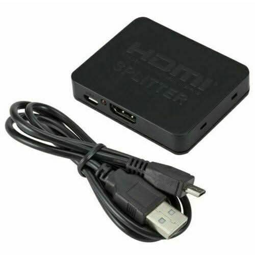 HDMI Splitter 1 in 2 Foxtel 4k 1080p Full HD TV DVD PC Video Duplicato ...