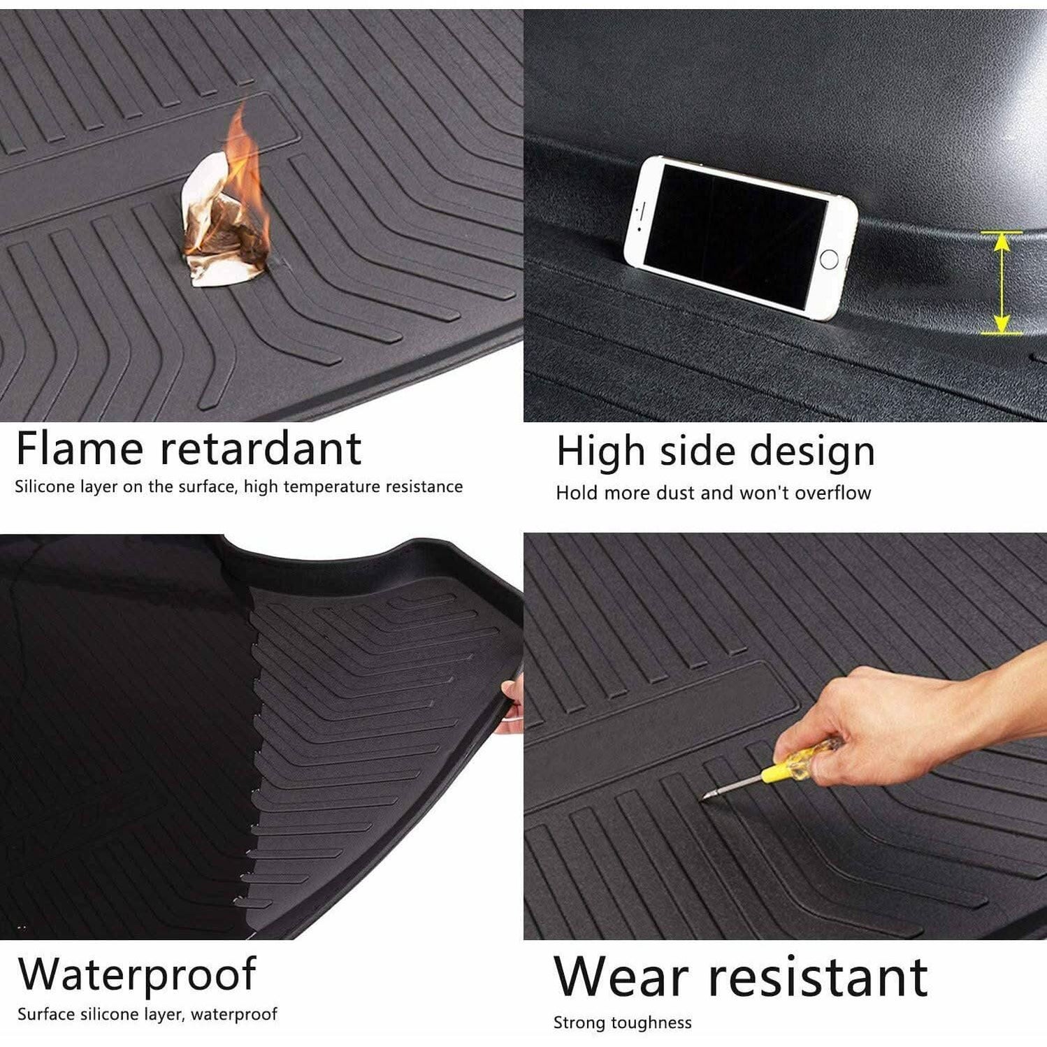 Heavy Duty Cargo Rubber Mat Boot Liner for Toyota Prado 150 Series 200 ...