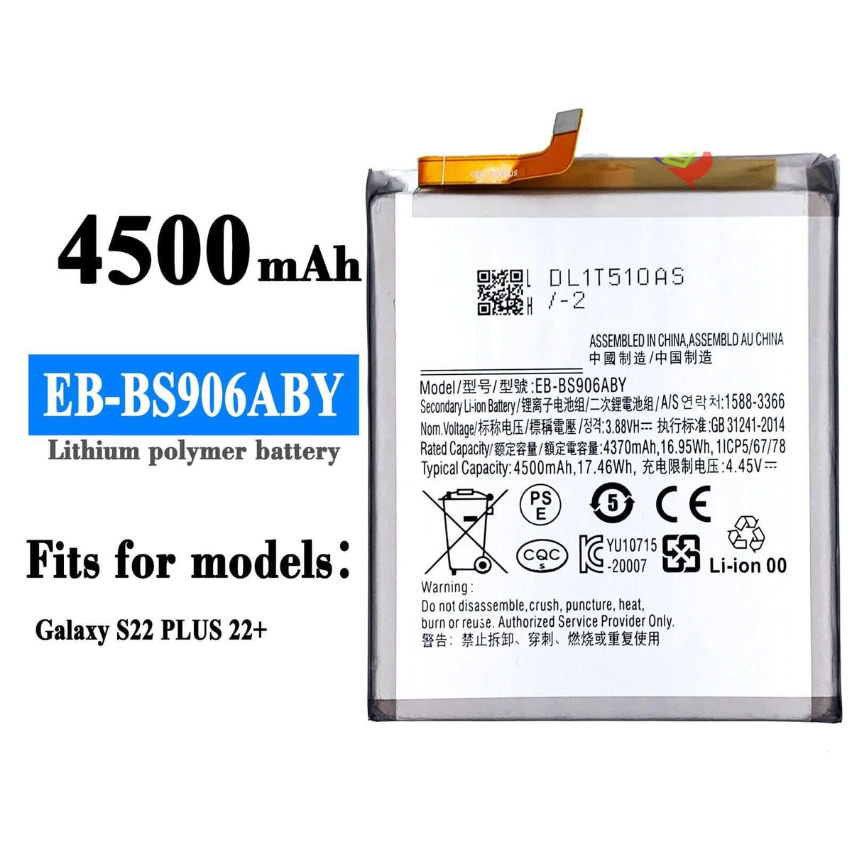 Replacement Mobile Phone Batteries For Samsung Galaxy S22+ Battery ...