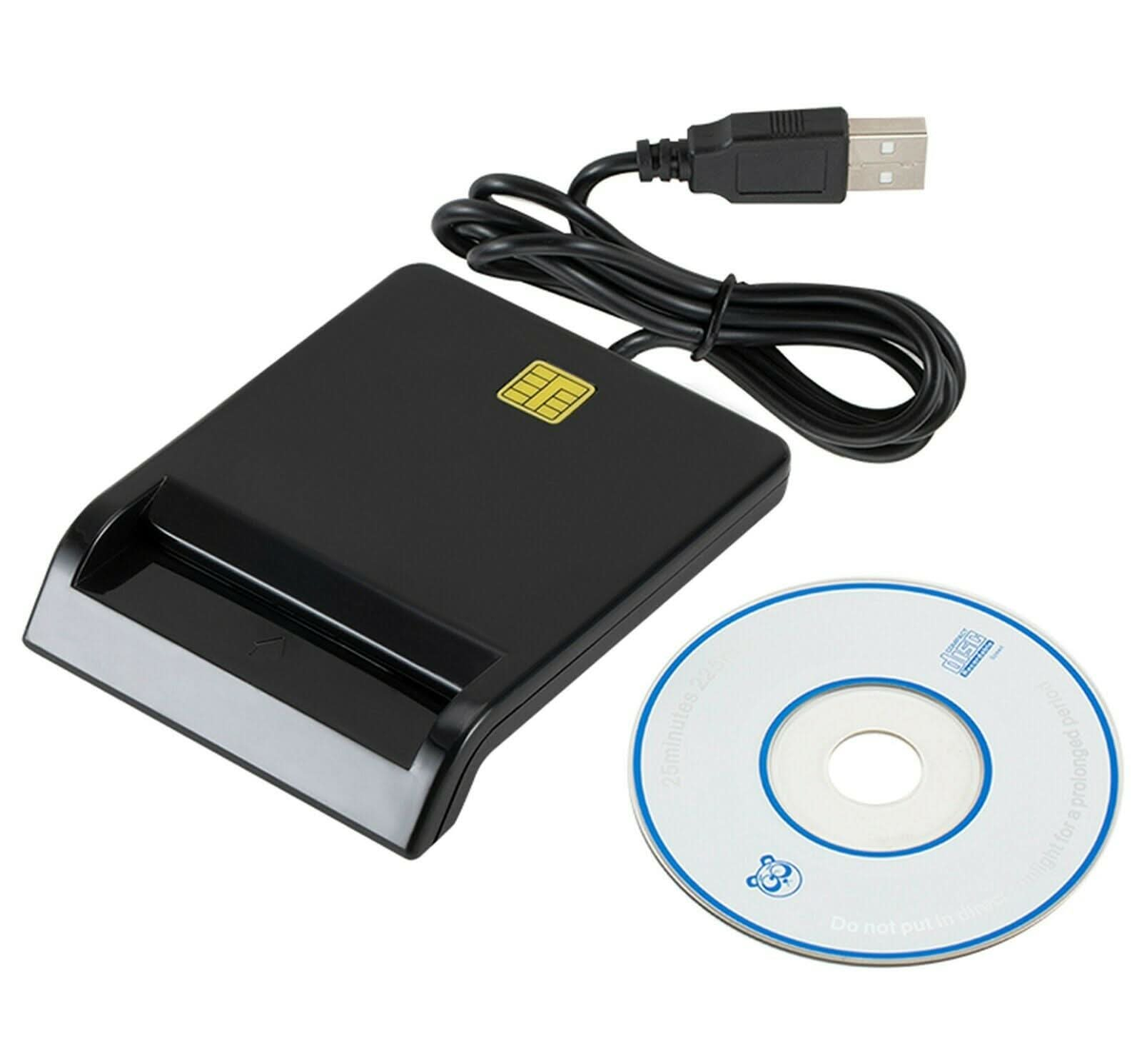 USB Smart Card Reader Common Access CAC ID IC ATM Bank Card Cloner Con ...