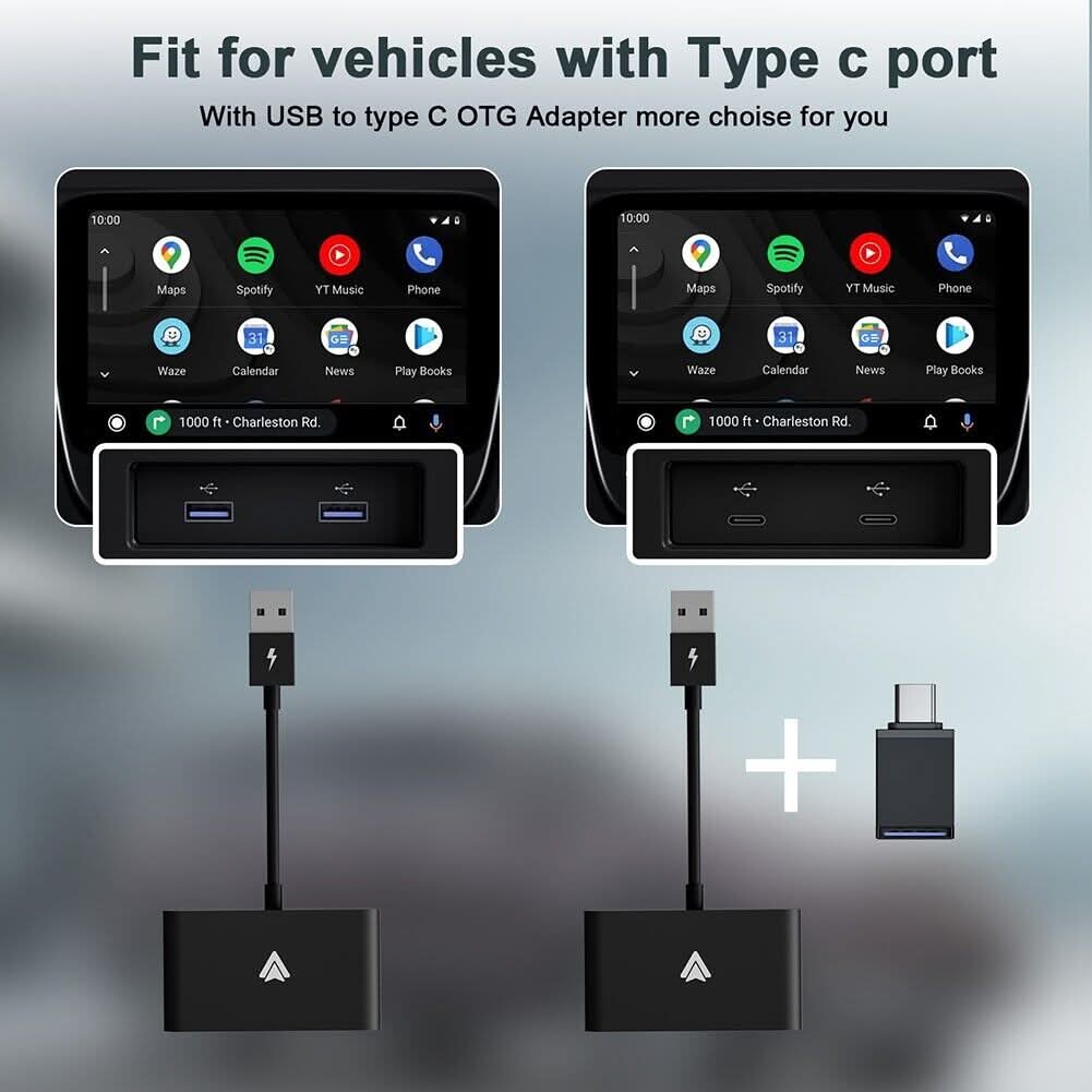 USB Wireless CarPlay Dongle Adapter for Android Car Auto Navigation Pl ...